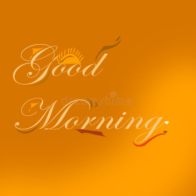 Good morning text stock illustration. Illustration of brand - 359393792