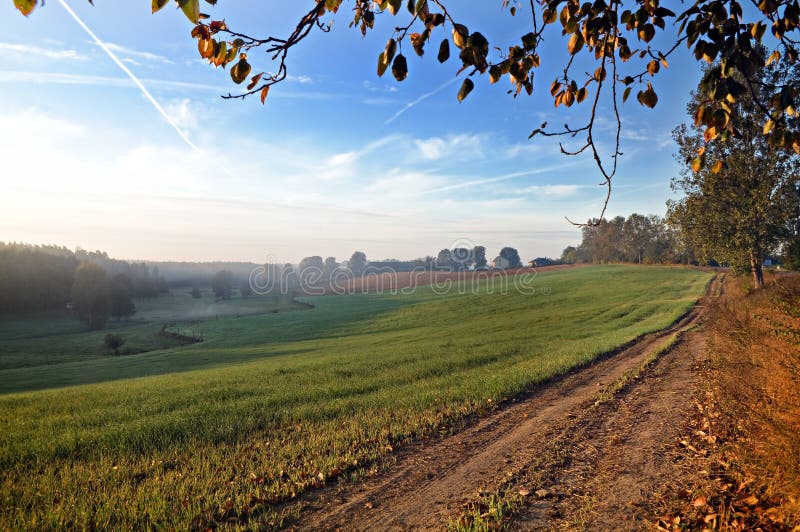 Good Morning. stock photo. Image of colour, autumn, house - 84691850