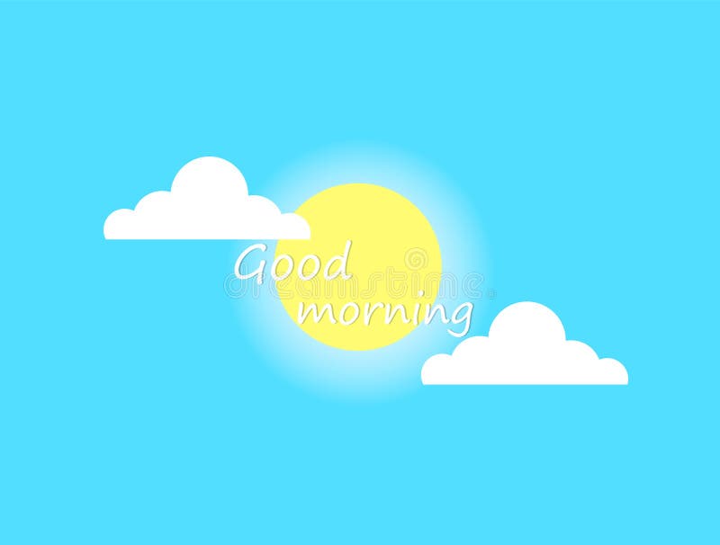 Good Morning Vector Background Stock Vector - Illustration of line ...