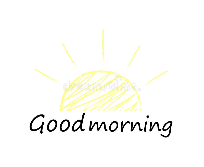 Good Morning Vector Background Stock Vector - Illustration of line ...