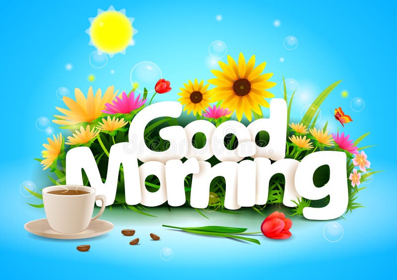 Good Morning Wallpaper Background Stock Vector - Illustration of ...