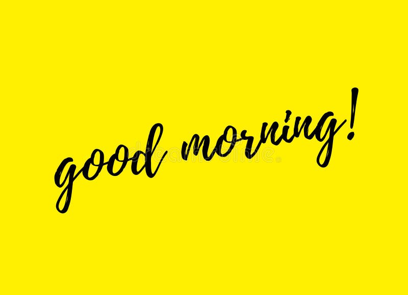 Good Morning in Yellow Background Illustration Stock Illustration ...
