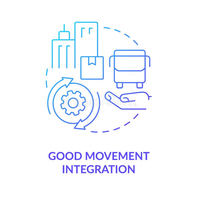 Good Movement Integration Blue Gradient Concept Icon Stock Vector ...