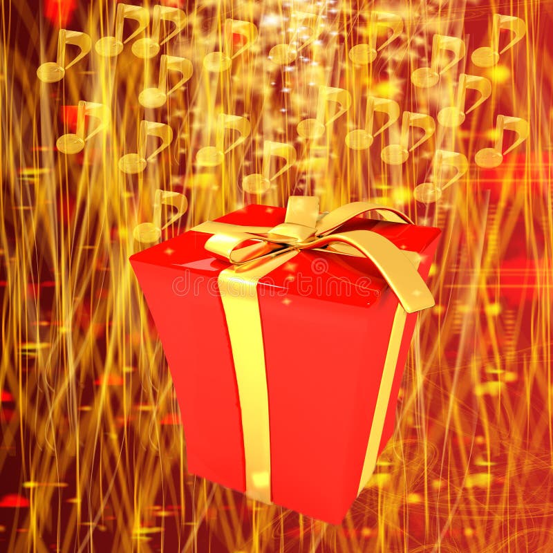 Good Music is the Best Gift Stock Illustration - Illustration of ...