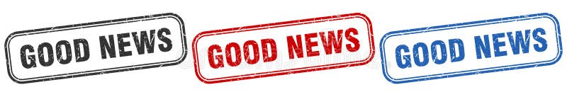 Good News Square Isolated Sign Set. Good News Stamp Stock Vector ...