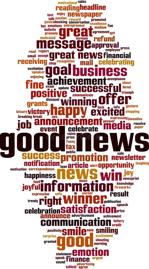Good news word cloud stock vector. Illustration of email - 174872155