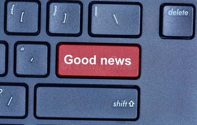 Good News Words on Computer Keyboard Stock Photo - Image of approval ...