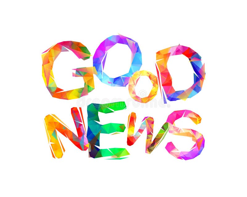 Good News. Words of Calligraphic Letters Stock Vector - Illustration of ...