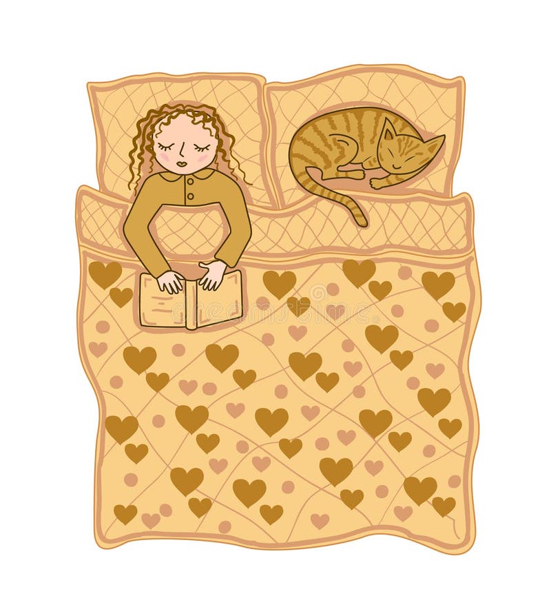 Good night with book stock vector. Illustration of relationship - 103758586