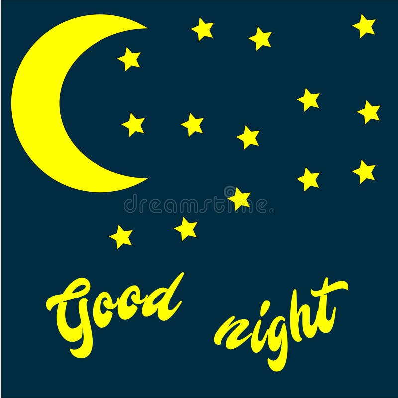 Good Night. icon star stock illustration. Illustration of brush - 104703288