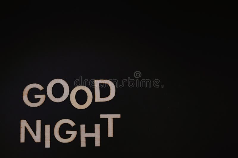 Good night text stock image. Image of darkness, brand - 358211063