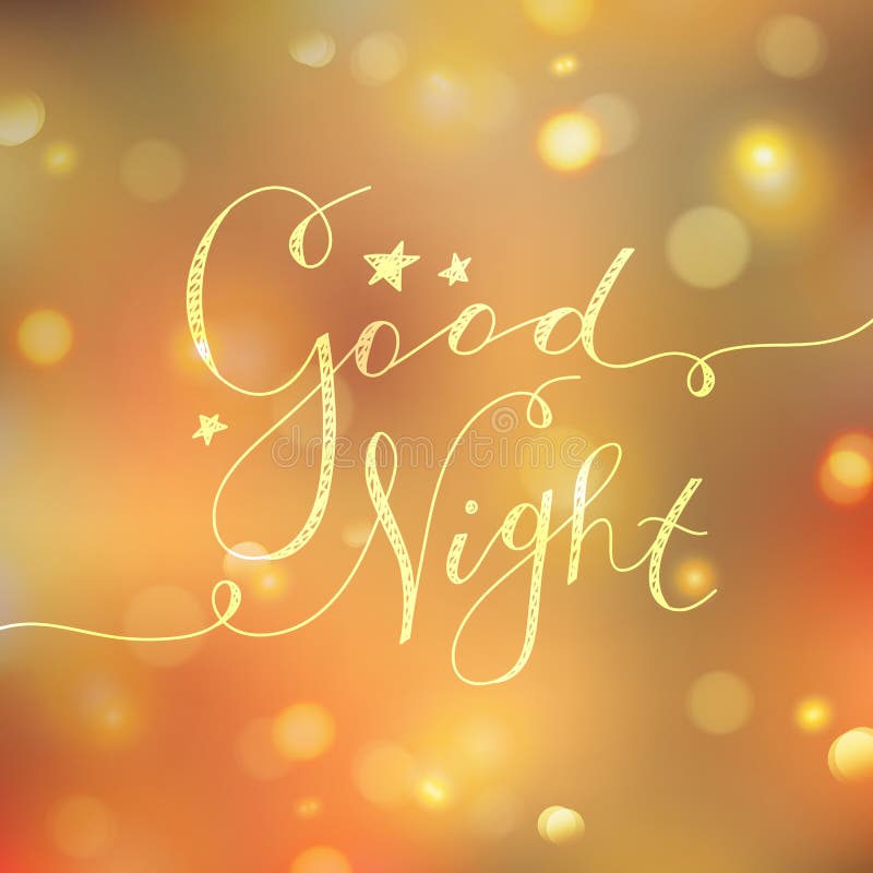Good night lettering stock vector. Illustration of night - 78840878