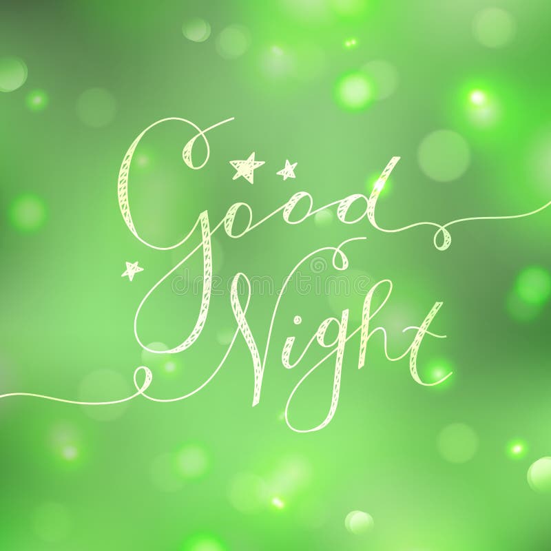 Good night lettering stock vector. Illustration of spark - 78840847