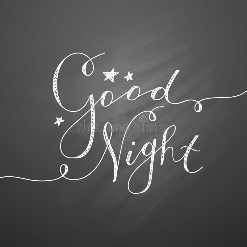 Good night lettering stock vector. Illustration of night - 78840878