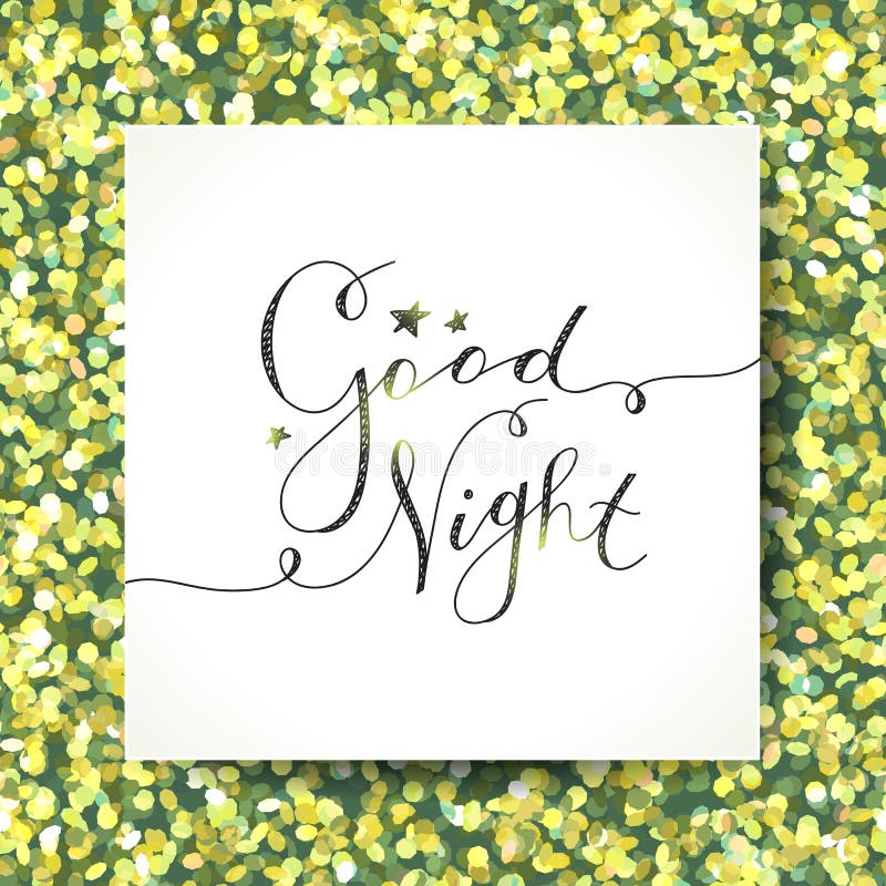 Good night lettering stock vector. Illustration of glow - 78840939