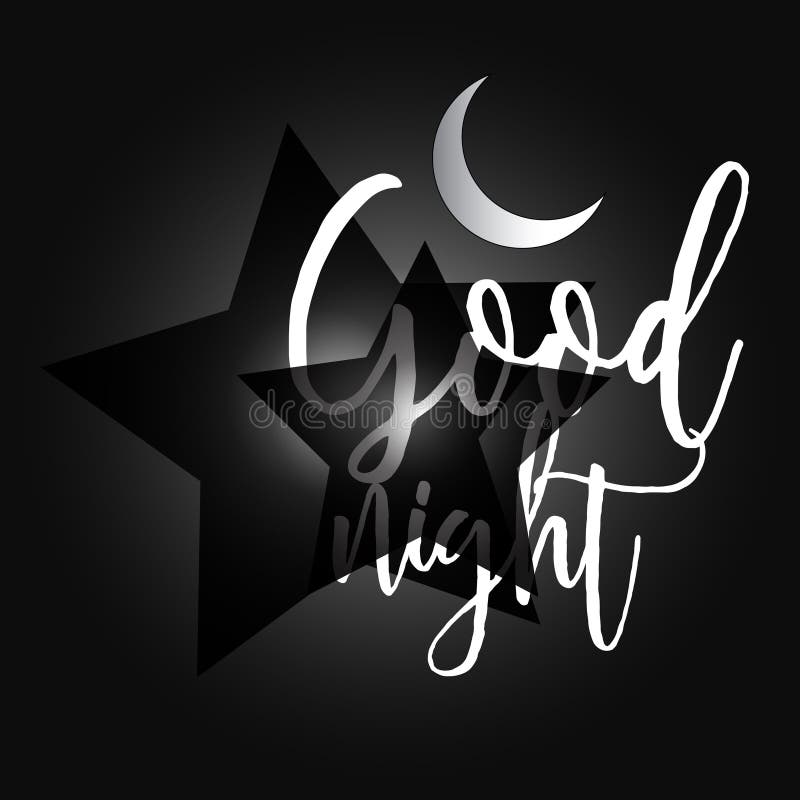 Good Night Logo Design Vector Stock Vector - Illustration of poster ...