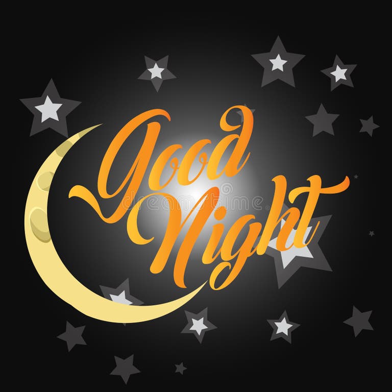 Good Night Logo Design Vector Stock Vector - Illustration of moon ...