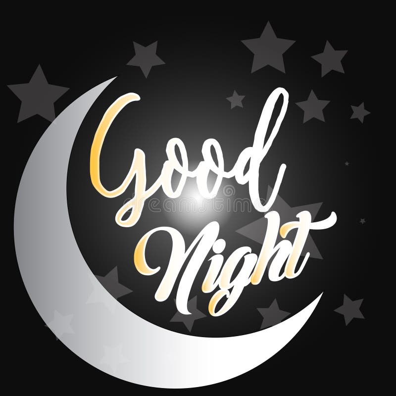 Good Night Logo Design Vector Stock Vector - Illustration of card ...
