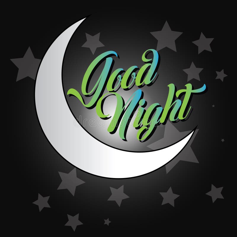 Good Night Logo Design Vector Stock Vector - Illustration of poster ...