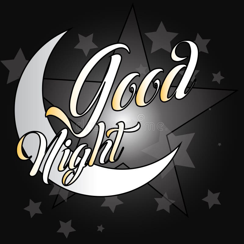 Good Night Logo Design Vector Stock Vector - Illustration of card ...