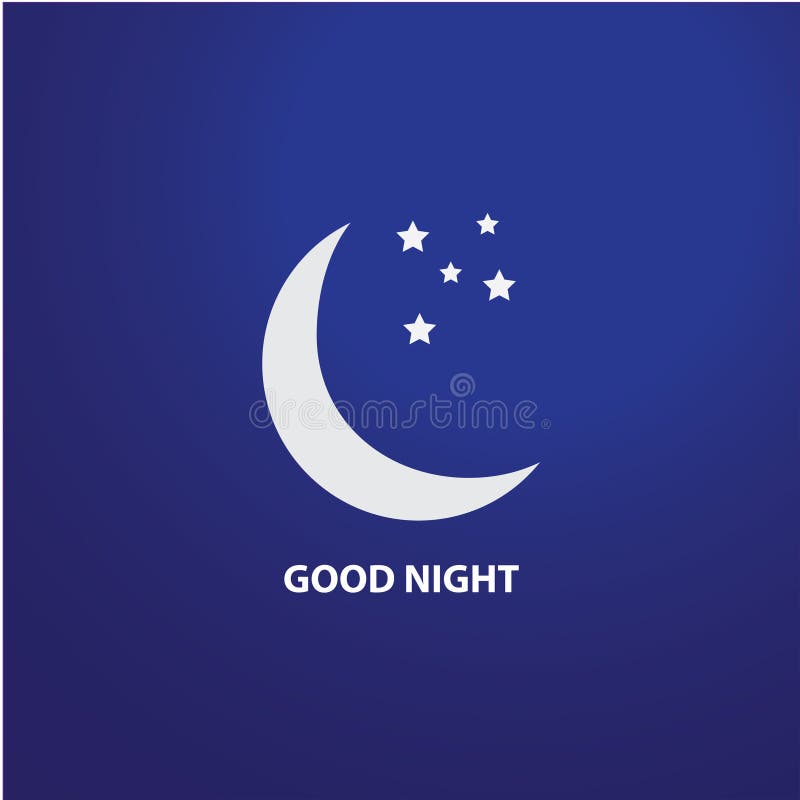 Good Night Logo Vector Template Design Stock Vector - Illustration of ...