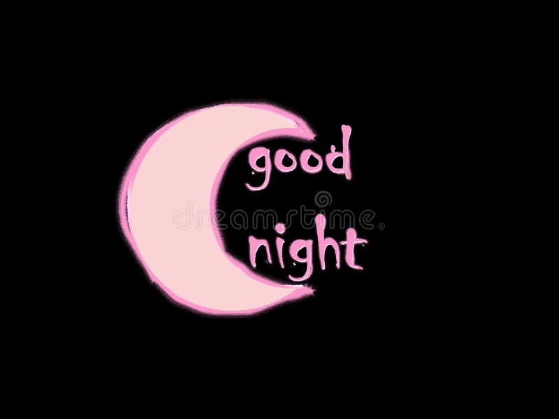 Good Night Pinky Pink stock illustration. Illustration of font - 272625496