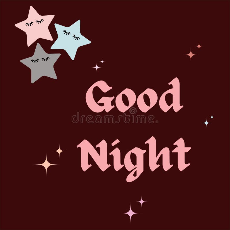 Good Night. Good Night Poster Design. Good Sleep. Sleep Stock Vector ...
