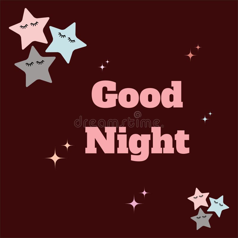 Good Night. Good Night Poster Design. Good Sleep. Sleep Stock Vector ...