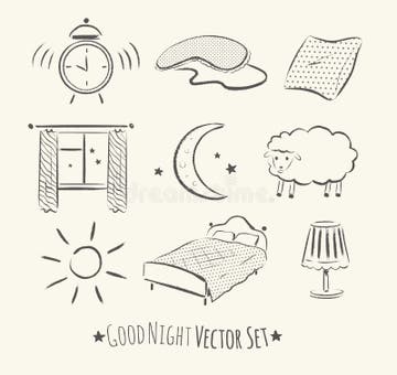 Good Night Set Stock Illustrations – 2,821 Good Night Set Stock ...