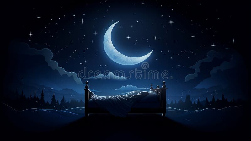 Sleep Well Vector Poster. Illustration Items Vector Set Isolated for ...
