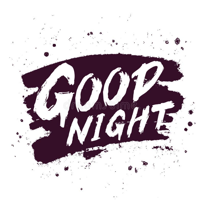 Good Night. Trend Calligraphy. Stock Vector - Illustration of twinkle ...
