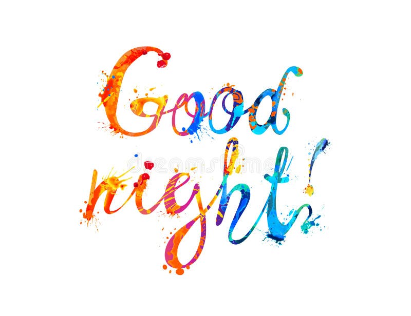 Good Night. Vector Calligraphic Letters Stock Vector - Illustration of ...