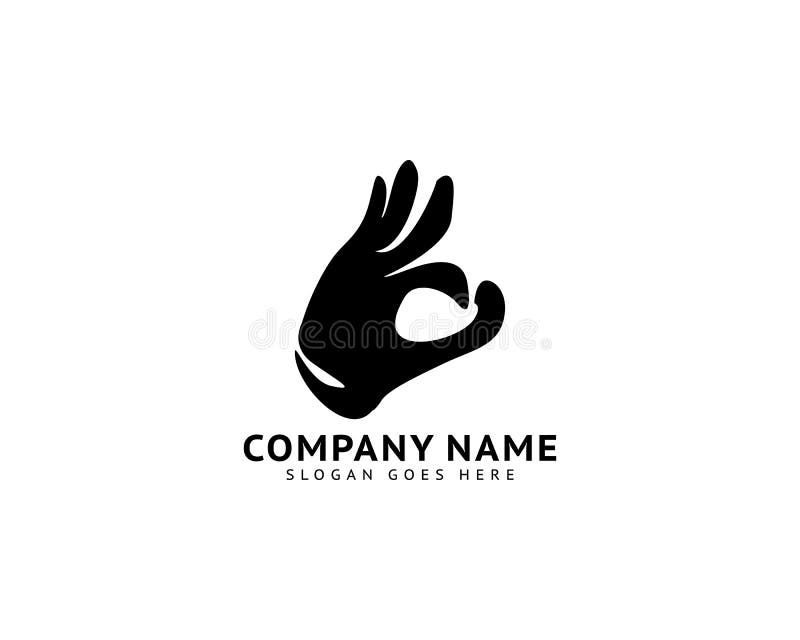 Good and OK Gesture Logo Design Template Stock Vector - Illustration of ...