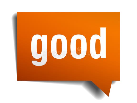 Good orange speech bubble stock vector. Illustration of vector - 88646403