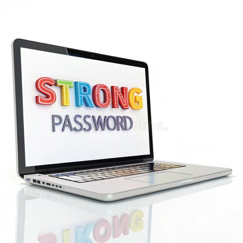 Good Password 3D Render Concept of Data Privacy Isolated on White ...