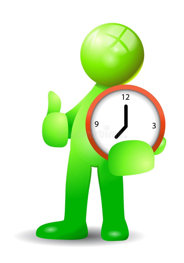 Good punctual time stock illustration. Illustration of attractive ...