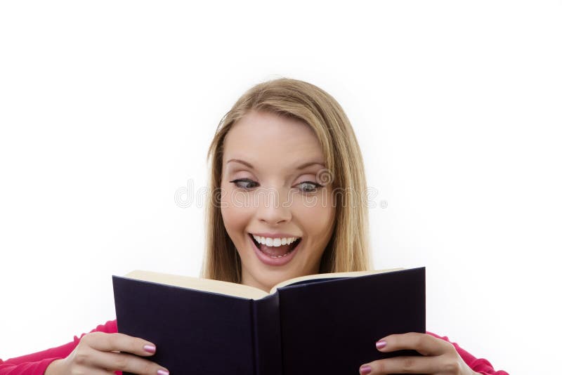 A good read stock image. Image of learning, face, pretty - 39831395
