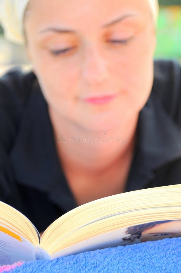 Good Reading (portrait of a Woman with Book) Stock Photo - Image of ...