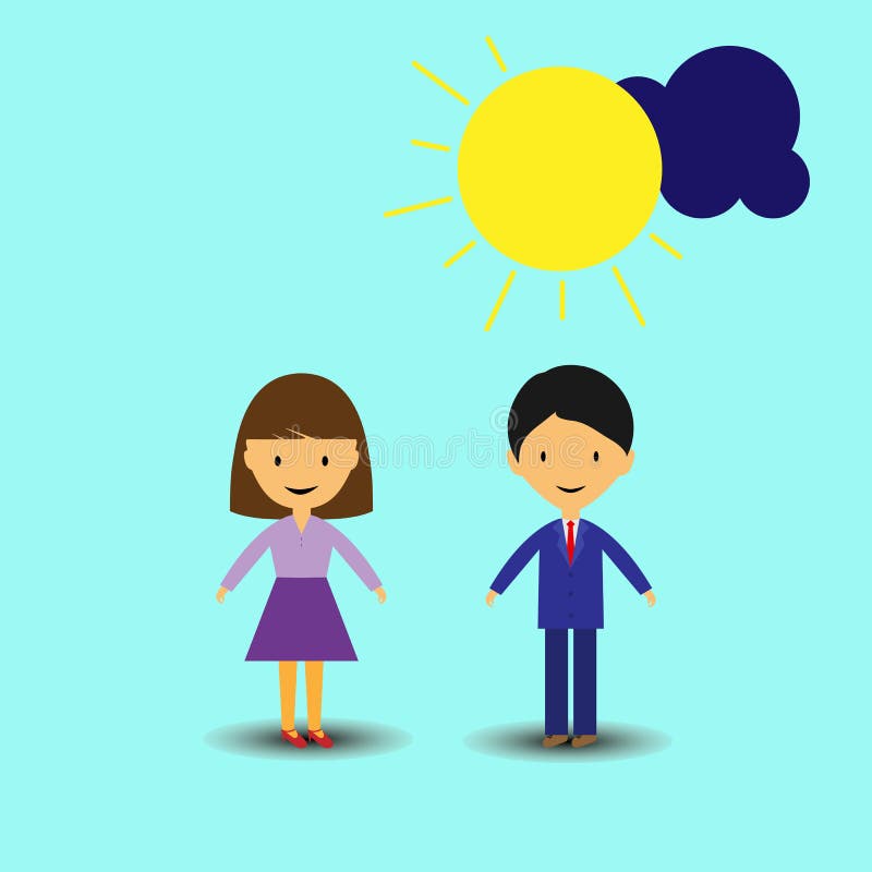 Good Relationship between Woman and Man Stock Vector - Illustration of ...