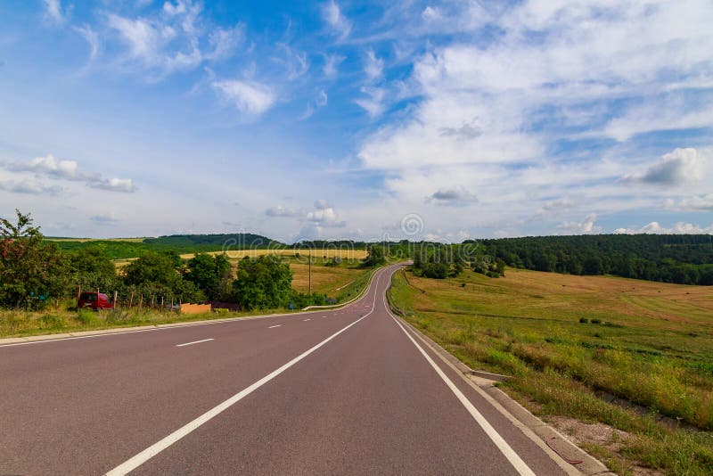 Good Road or International Highway. Background with Copy Space for Text ...