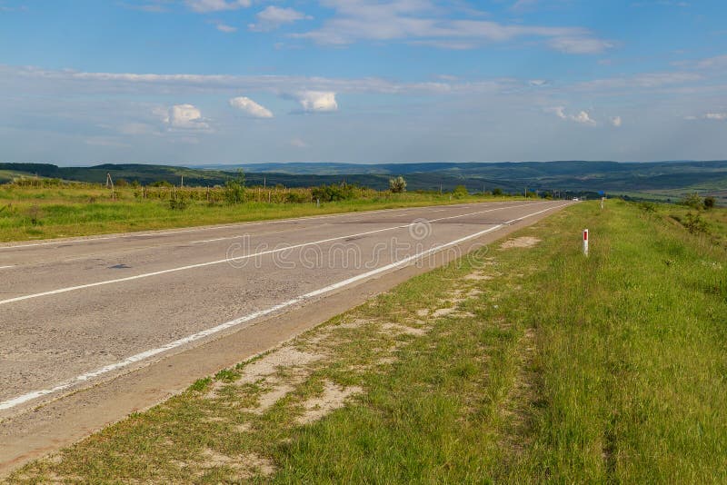 Good Road or International Highway. Background with Copy Space for Text ...