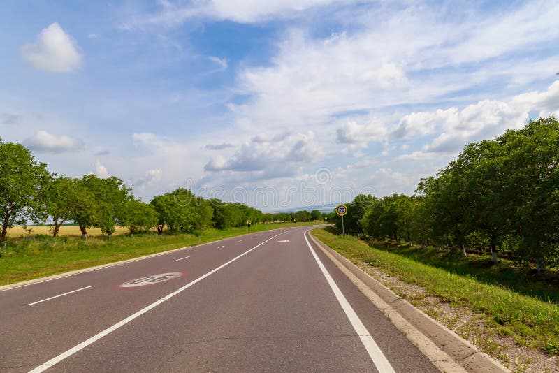 Good Road or International Highway. Background with Copy Space for Text ...