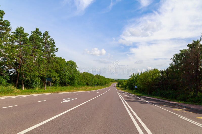 Good Road or International Highway. Background with Copy Space for Text ...