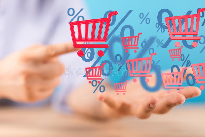 A Good Sale Discount in Hand Stock Photo - Image of design, sticker ...