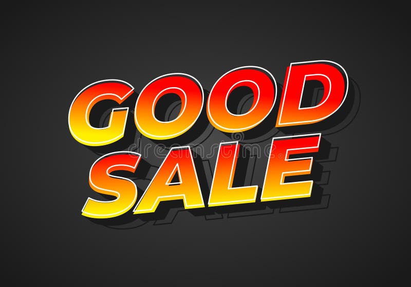 Good Sale. Text Effect for Promotion Ads in Bold Colors Stock Vector ...
