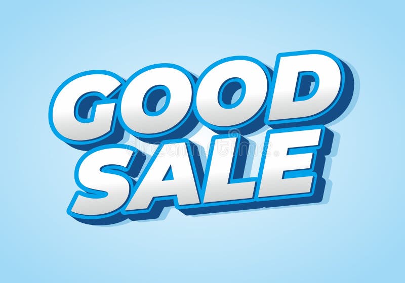 Good Sale. Text Effect for Promotion Ads in Bold Colors Stock Vector ...