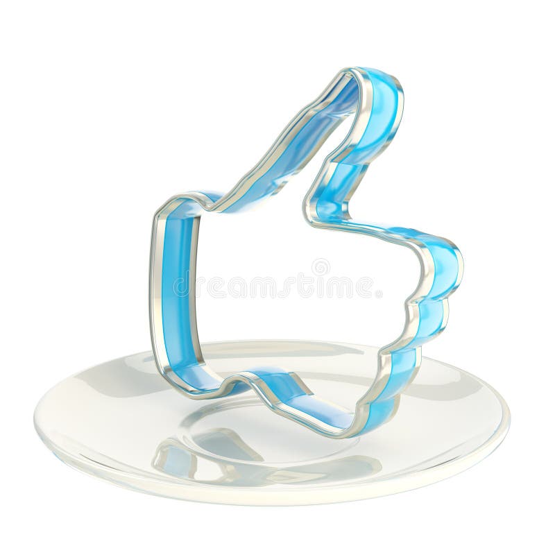 Good Service As Like Blue Icon on a Plate Stock Illustration ...