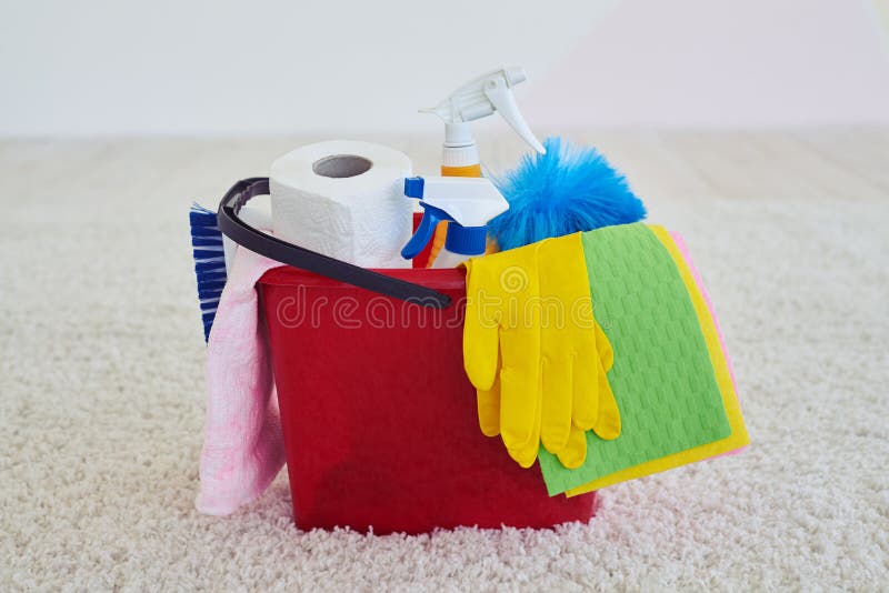 Good Set for Cleaning of House Stock Image - Image of liquid, person ...