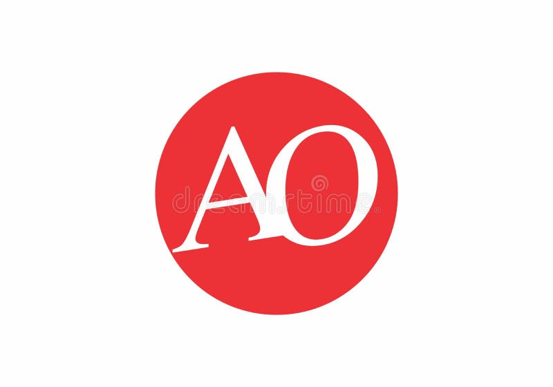 Good Shape of AO Initial Letter Stock Vector - Illustration of logo ...