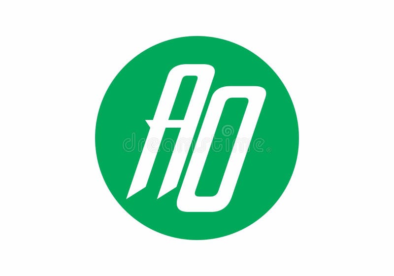 Good Shape of AO Initial Letter Stock Vector - Illustration of company ...